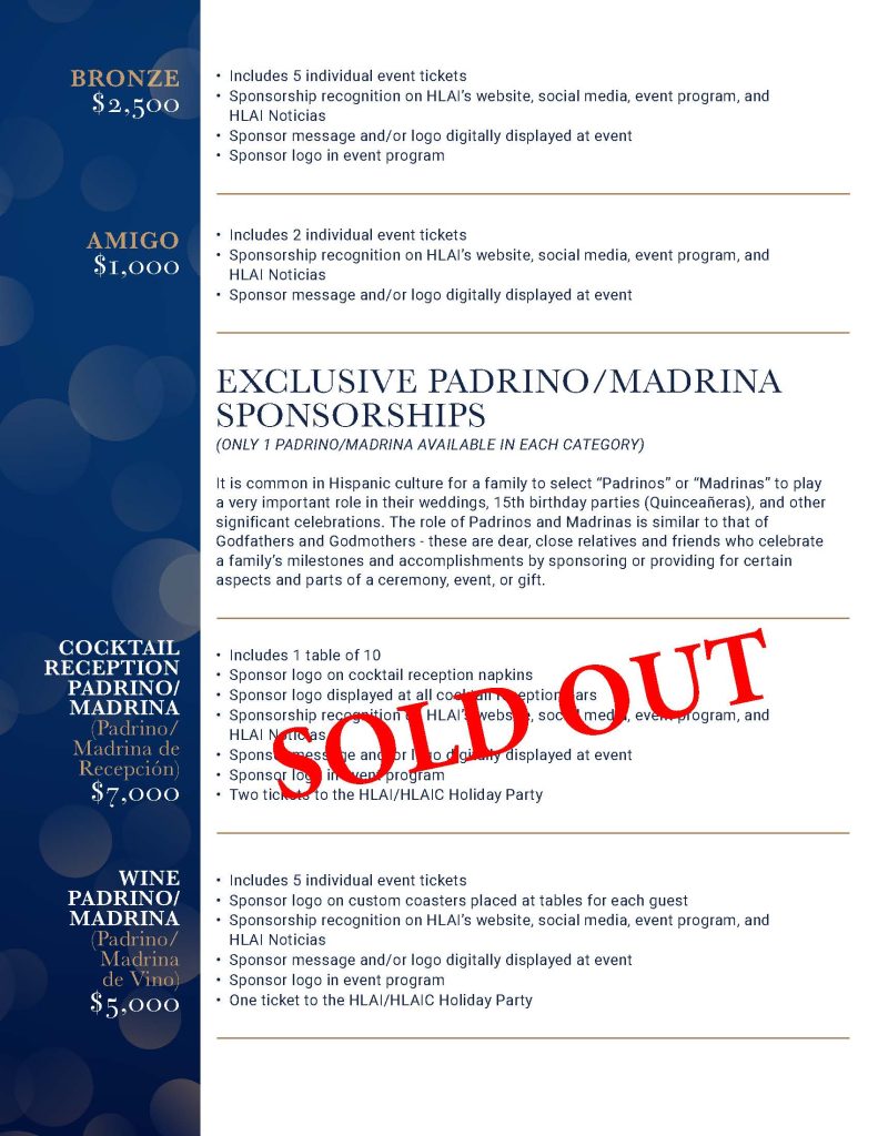 2023 HLAI & HLAI CHARITIES BLACK TIE GALA TICKETS AND SPONSORSHIPS - HLAI